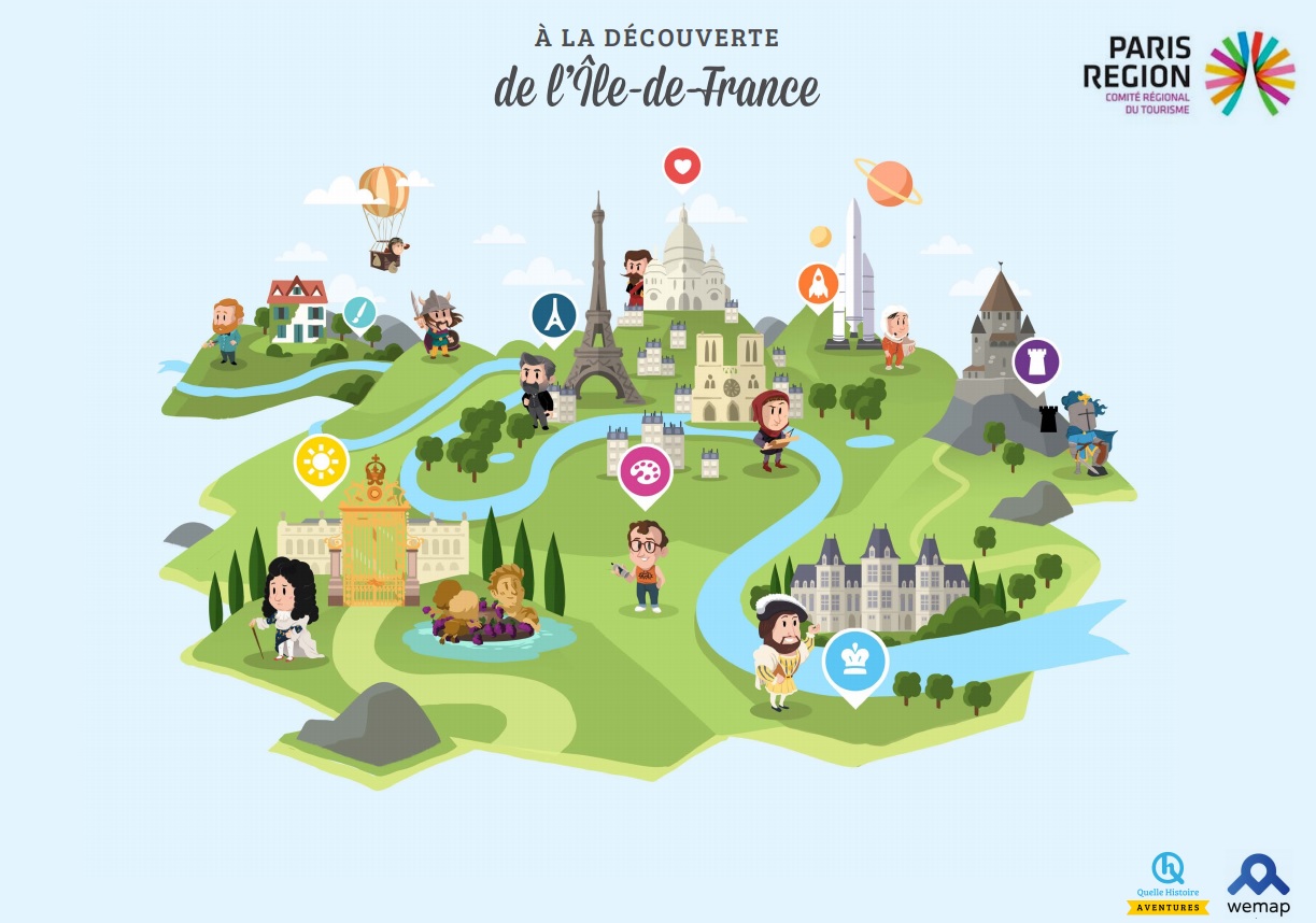 Paris région Aventures : appli ludique pour découvrir Paris - One Two Trips